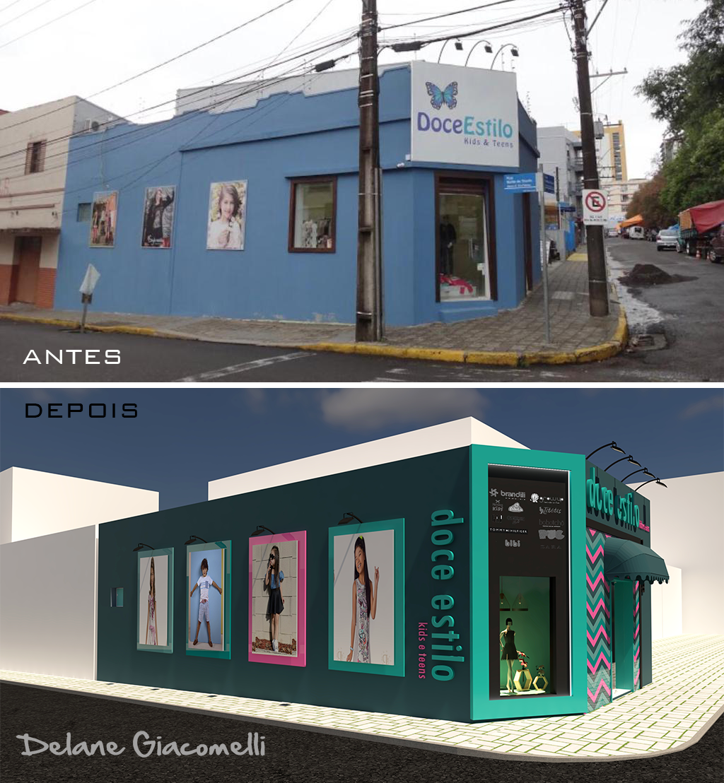 Doce Estilo - Reforma de Fachada Comercial - Delane Giacomelli